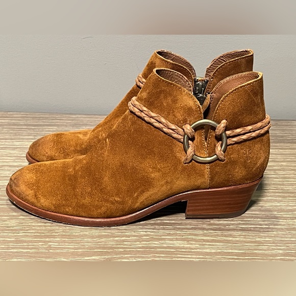 Frye | Shoes | Frye Carson Braided Harness Booties 85 | Poshmark